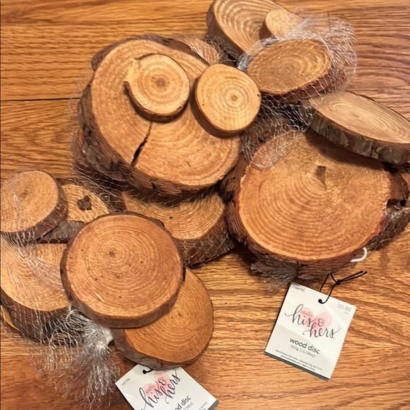 Studio His & Hers | Art | Wood Disc Lot For Art Crafts Wedding Table ...